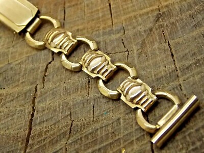 Kestenmade USA Vintage NOS Unused Watch Band Ratchet Deployment Gold ...