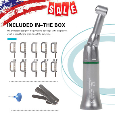 Dental Ortho 4:1 Reduction Contra Angle IPR Handpiece + Interproximal ...