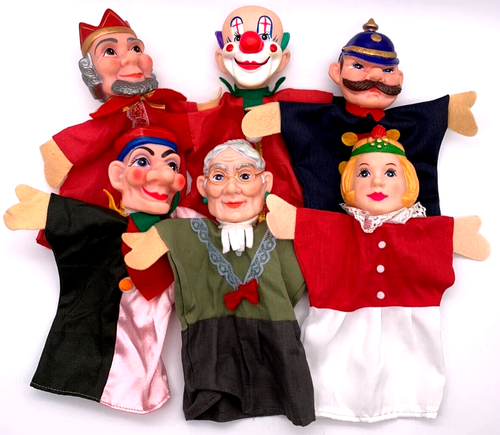 Vintage 1970s Mr. Rogers Neighborhood Rubber Head Hand Puppets Set of 6 ...