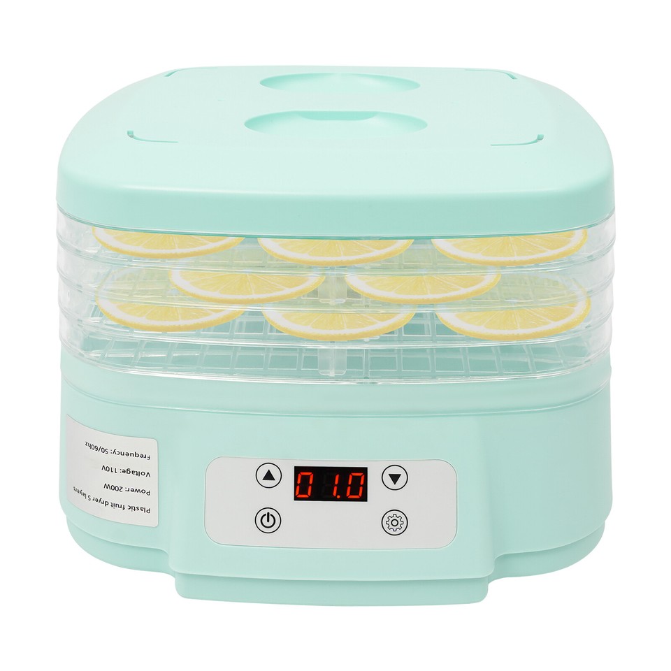 5 Trays Food Dehydrator Machine, Adjustable Timer Fruit Drying Machine ...