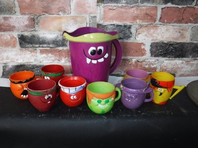VINTAGE 1960S PILLSBURY FUNNY FACE SET OF MUGS & GOOFY GRAPE MOLDED ...