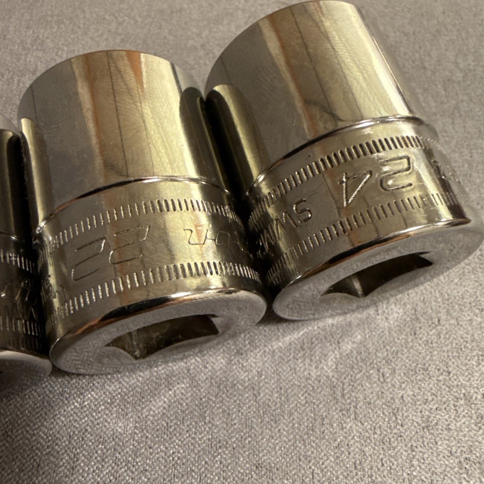 Snap-on Tools 11 Pc 1/2" Drive METRIC 12 Point Shallow Socket Set 12 ...