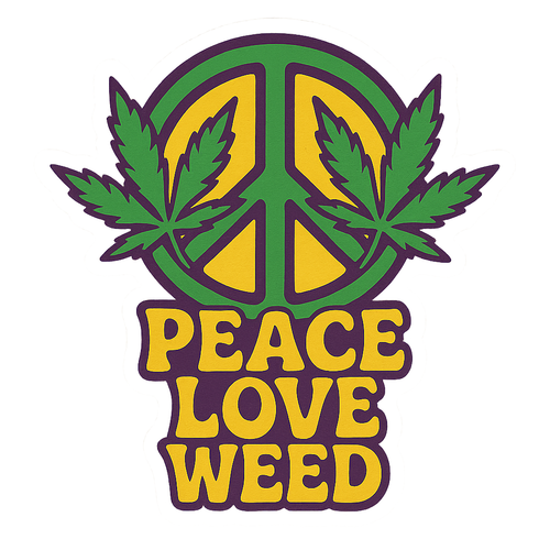 Set of 5 Weed Stickers – Legalize It / Peace Love Weed / Humor – 3 ...