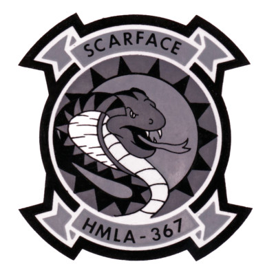USMC Marine Corps SCARFACE HMLA-367 HELICOPTER CREST LOGO CUSTOM MUG ...