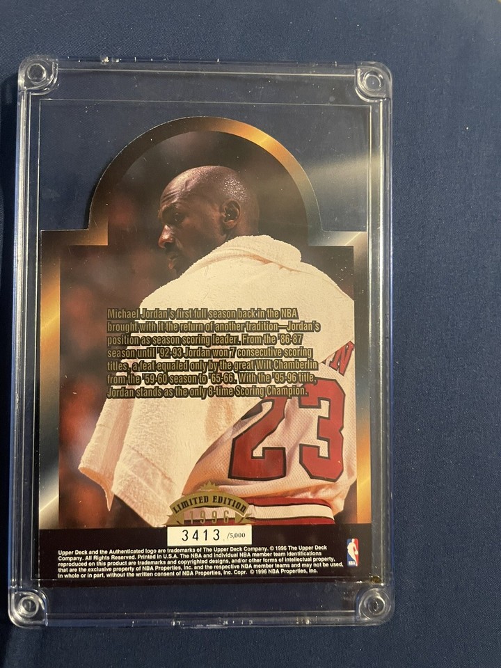 Micheal Jordan Extremely Rare 1996 Upper Deck Authenticated Memorabilia ...