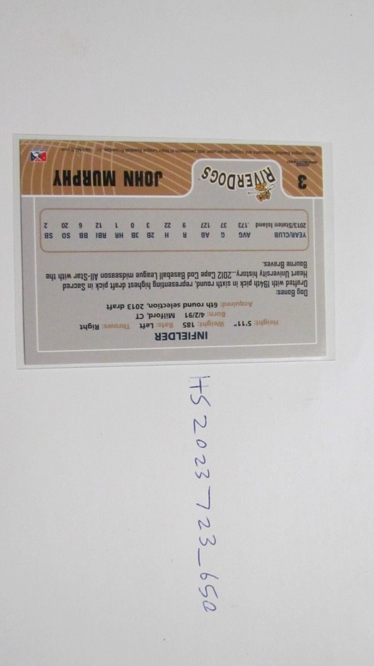 2014 John Murphy signed baseball card | eBay