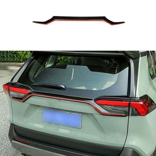 For Toyota RAV4 2019-2022 Black+Red Rear Tailgate Trunk Lid Molding ...