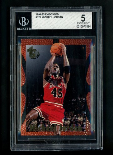 1994-95 Michael Jordan Topps Embossed basketball card BGS 5 #121 ...