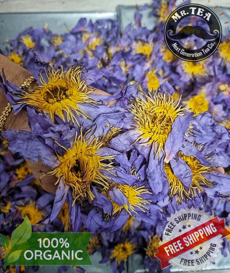 Organic Natural BLUE LOTUS Nymphaea Caerulea Dried Flower 100%Harbal ...