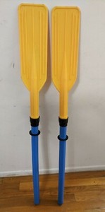 ONE PAIR PLASTIC OARS PADDLES 48" FOR INFLATABLE RAFT, BOAT, CANOE ...
