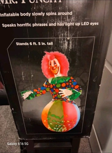 Mr. Punchy Animatronic Scary Clown Spirit Halloween 6 Ft Led Eyes | eBay