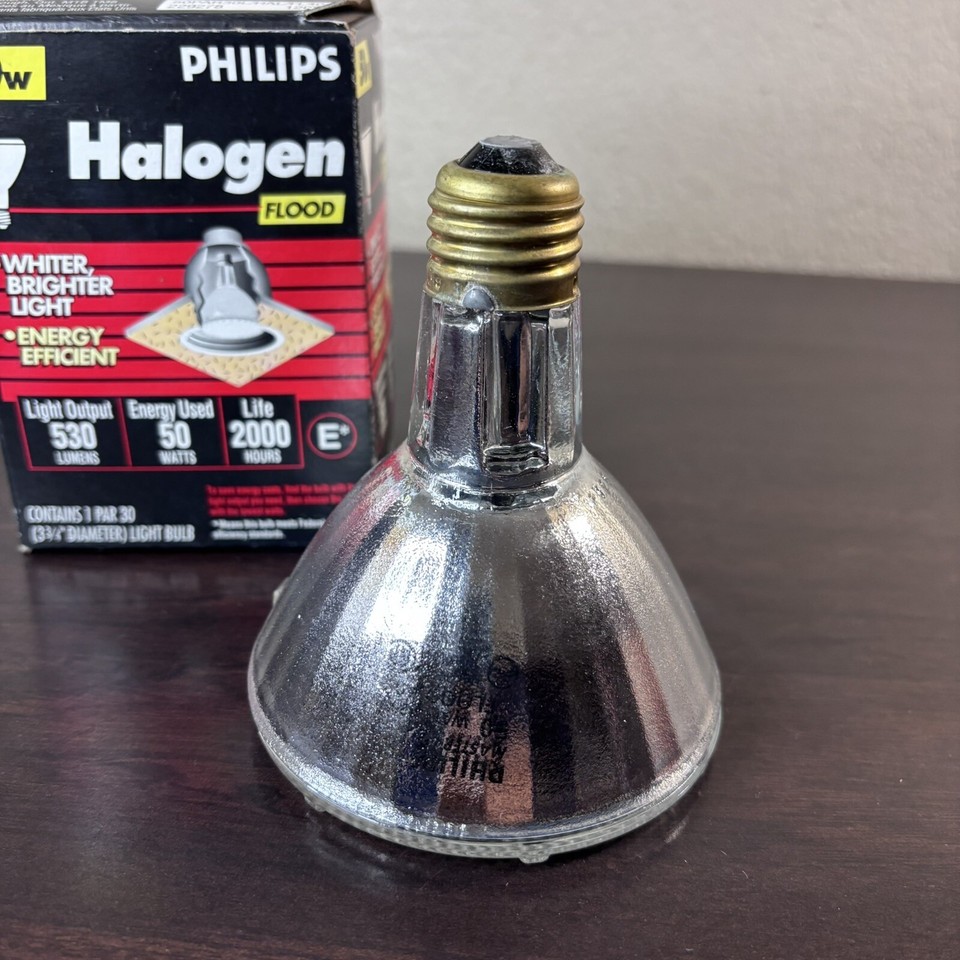 NOS Philips Halogen Flood Light 150W-90W-75W-50W General Lighting 60W ...