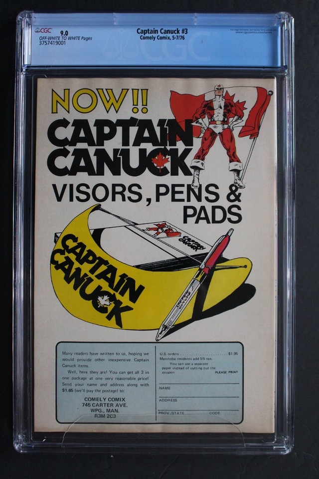 Captain Canuck #3 Comely 3rd Tom Evans, JONN 1976 CANUCK KID 1st ...