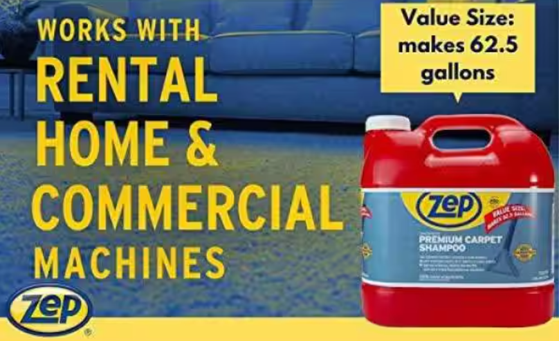 ZEP Premium Carpet Shampoo, Concentrate, Pro Strength For Deep Cleaning ...