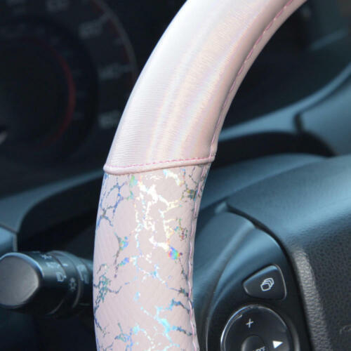 Beautiful Pink PU Leather Steering Wheel Cover for Car Truck SUV ...