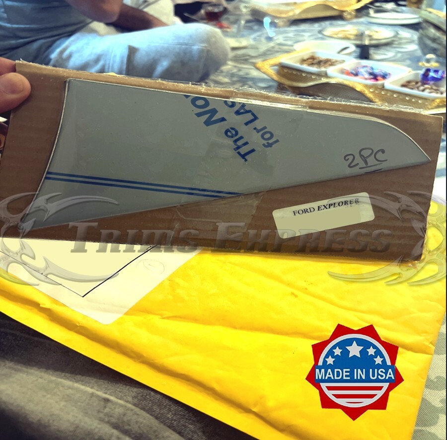 fit:2020-2026 Ford Explorer Rear Window Pillar Post Trim Cover Accent ...