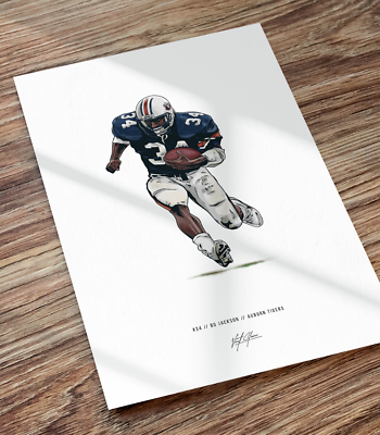 Auburn Bo Jackson Poster Auburn Tigers Two Sport Legend Bo Jackson