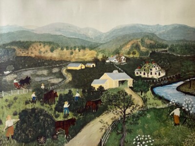 IT'S HAYING TIME Offset Lithograph (1978) by Grandma Moses | eBay