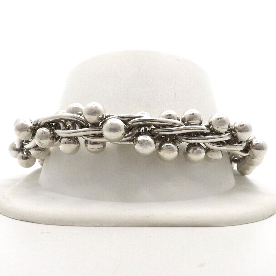 Sterling Silver Barbell Hardwear Ball Helix DNA Cable Link Toggle ...