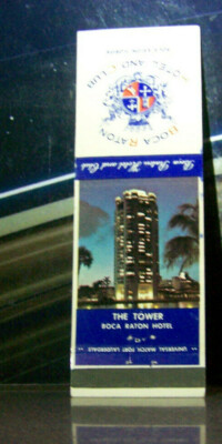 Vintage Matchbook Cover R6 Collectible Ephemera Boca Raton Tower ...