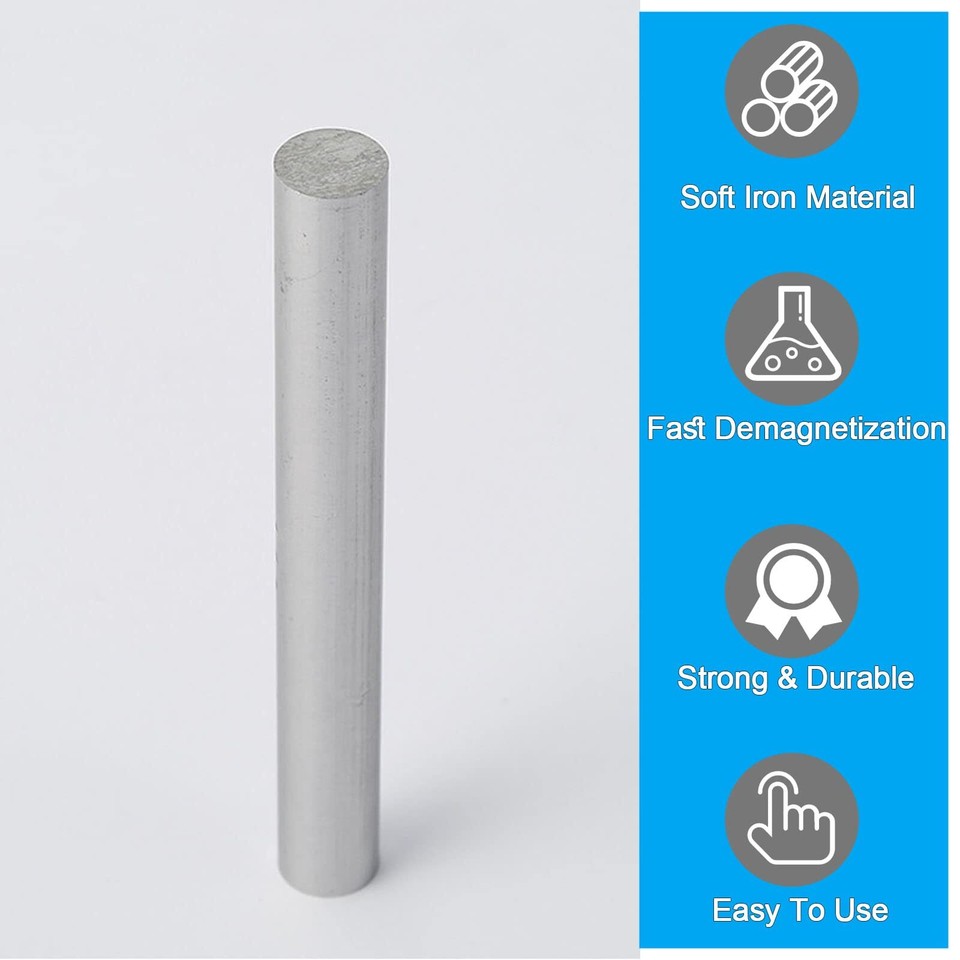 Soft Iron Rod High Pure Iron Rod Ideal Core for Making Electromagnets 0 ...