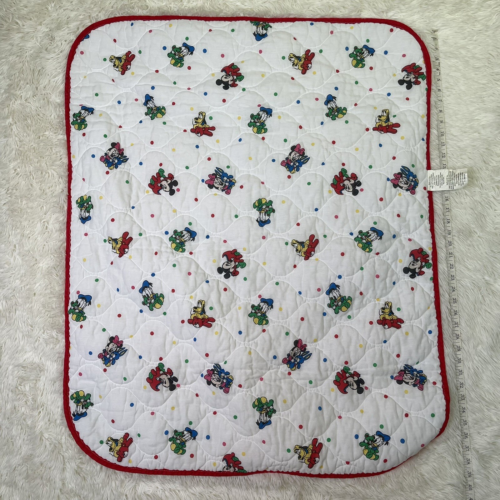Vintage Dundee Disney Babies Mickey Mouse Minnie Baby Blanket Skirt ...