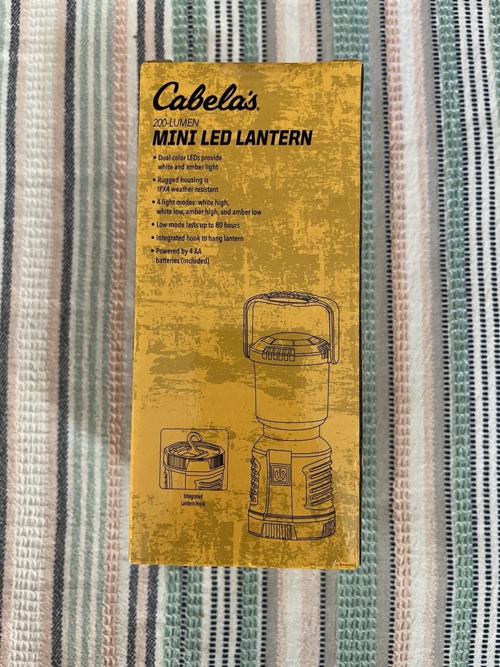Cabela's 200 Lumen Mini LED Lantern Battery Operated - NEW IN PACKAGE ...