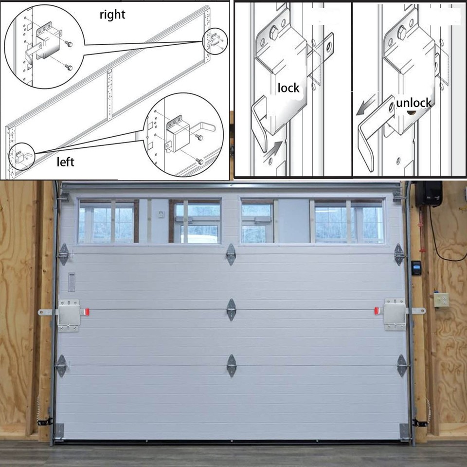 Garage Door Side Lock Inside Deadlock for Most Garage Door (single ...