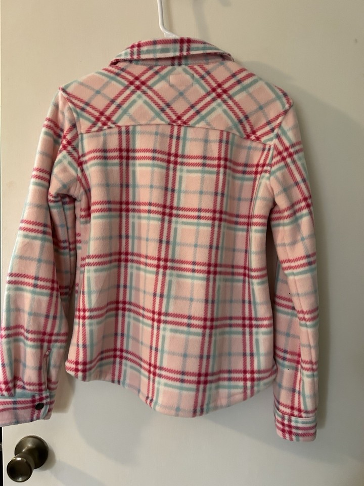 Weatherproof Pink Plaid Sherpa Lined Snap Closure Jacket Girls L(14-16 ...