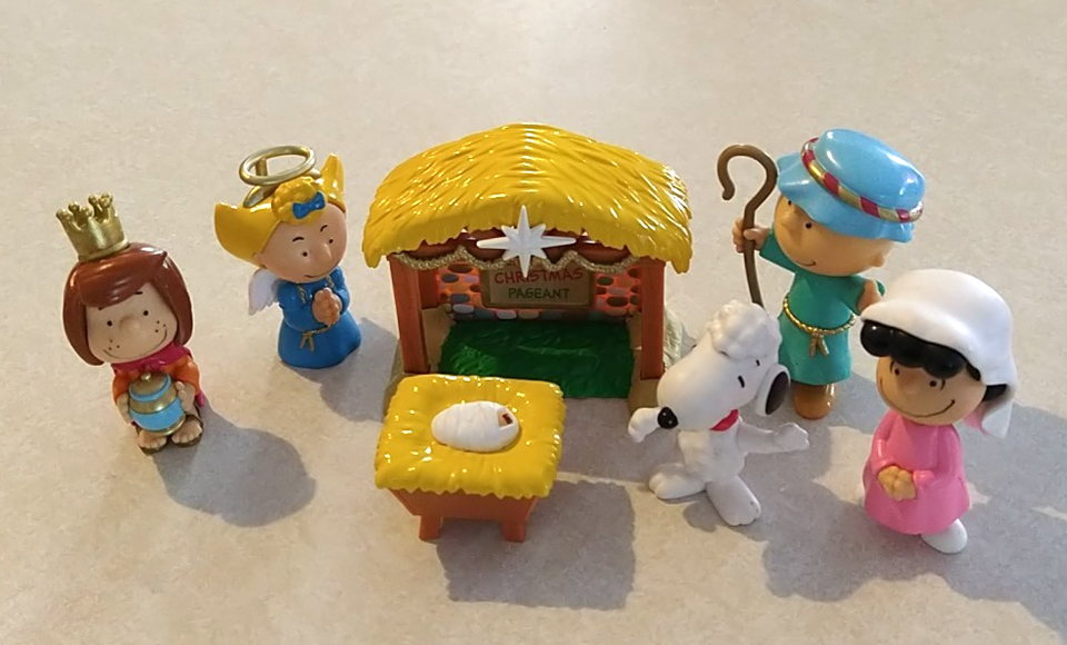 PEANUTS CHRISTMAS NATIVITY SCENE 7 PIECE SET CHARLIE BROWN LUCY SNOOPY MANGER | eBay