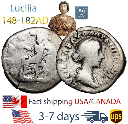 Ancient Roman Empire Coin Lucilla 148-182 wife VERUS daughter M ...