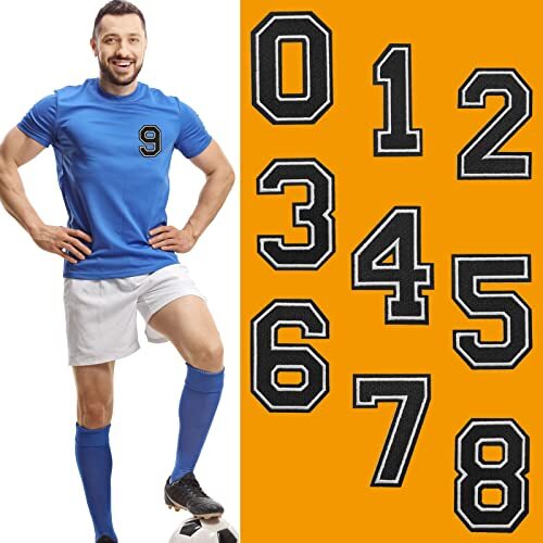 3 Pieces 4.5inch Iron on Numbers Patches Large Numbers 0-9 Applique for ...