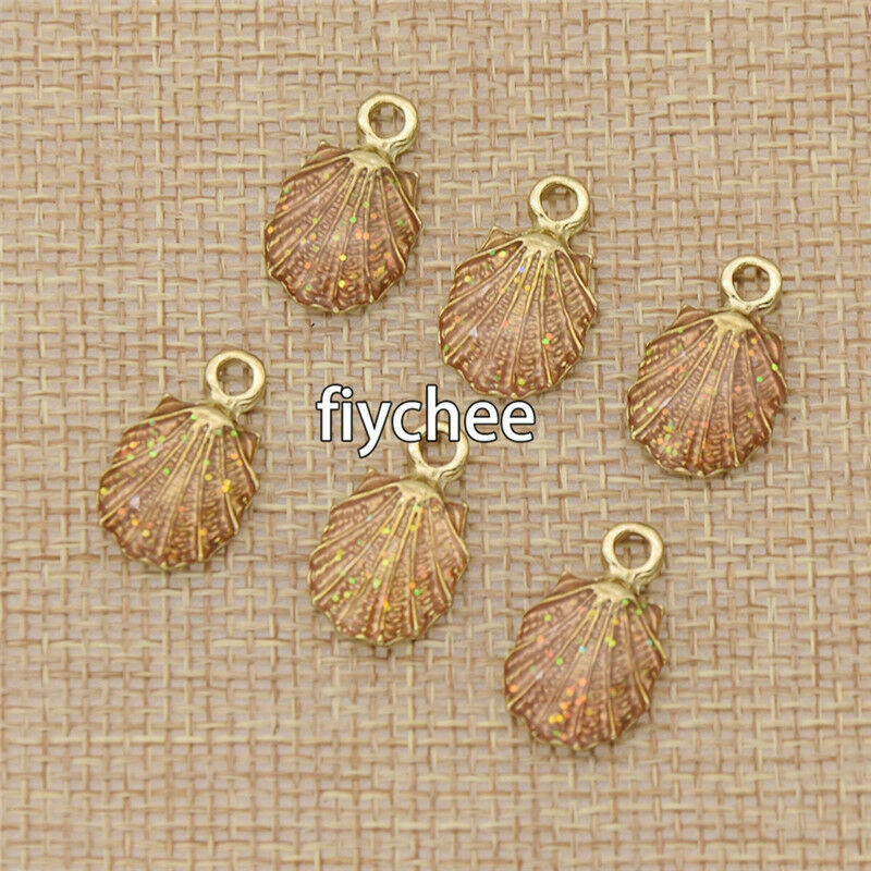 Enamel Charms Pendant Animal Shell Conch Starfish Jewelry Making Bulk ...