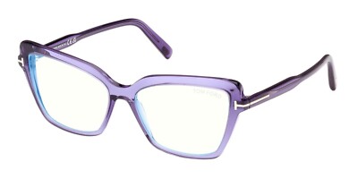 Tom Ford FT 5948-B BLUE BLOCK TRANSPARENT VIOLET (081) Eyeglasses | eBay