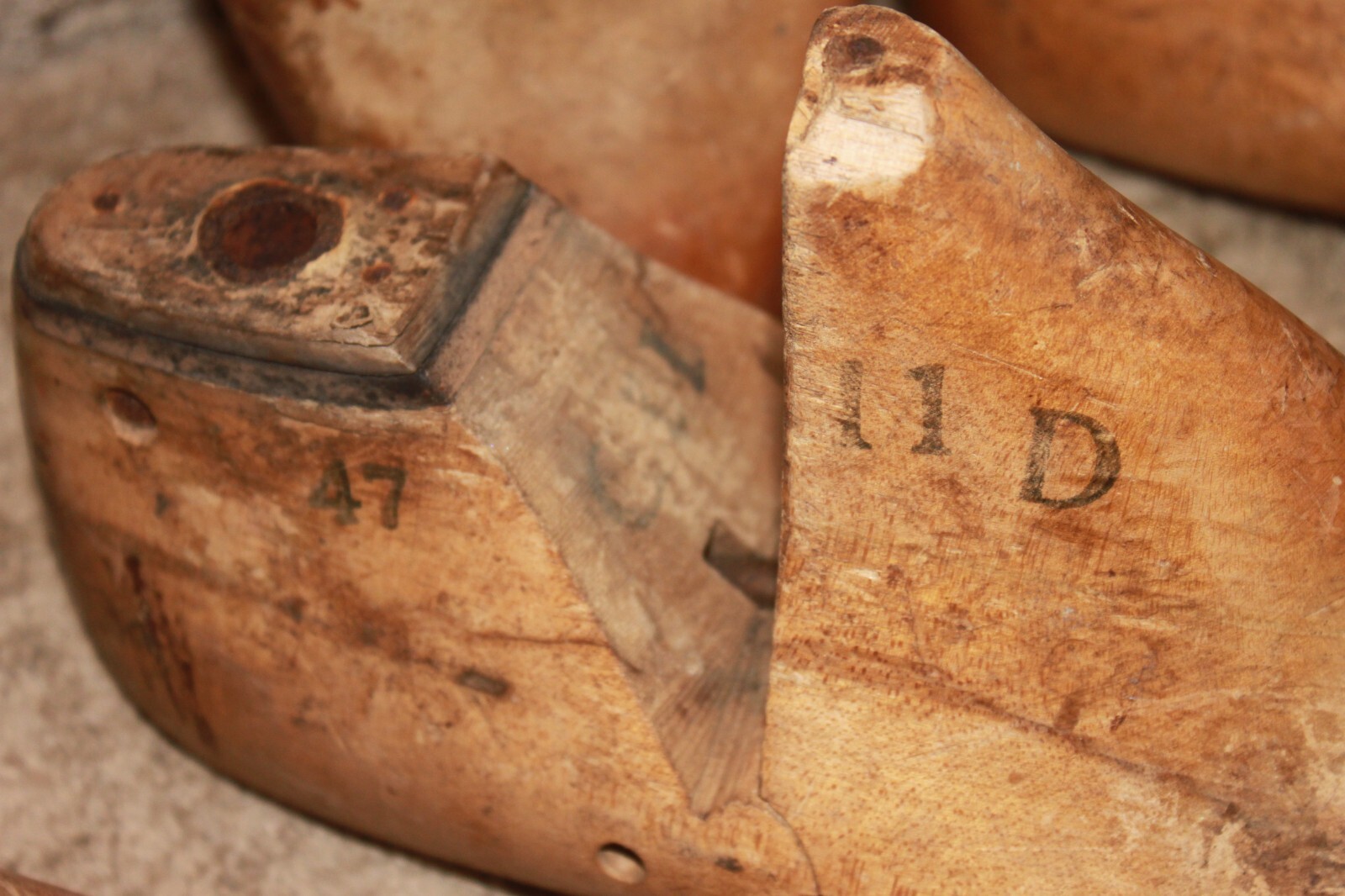 Antique WOOD Shoe Last Boot form Redwing Boots - Gem