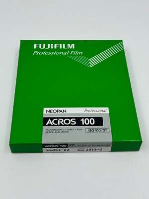 Fujifilm Neopan Acros 100 4x5 20 Sheets Always Frozen Expired 2016-2018 ...