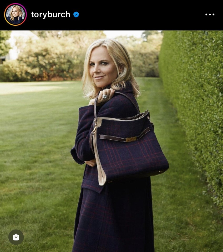 TORY BURCH LEE RADZIWILL DECONSTRUCTED WOOL PLAID DOUBLE BAG | eBay