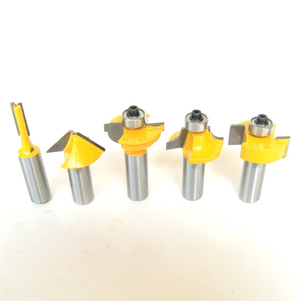 5pc 1/2 Shank Grill Glass Muntin Mullion Round Over Door Router Bit Set ...