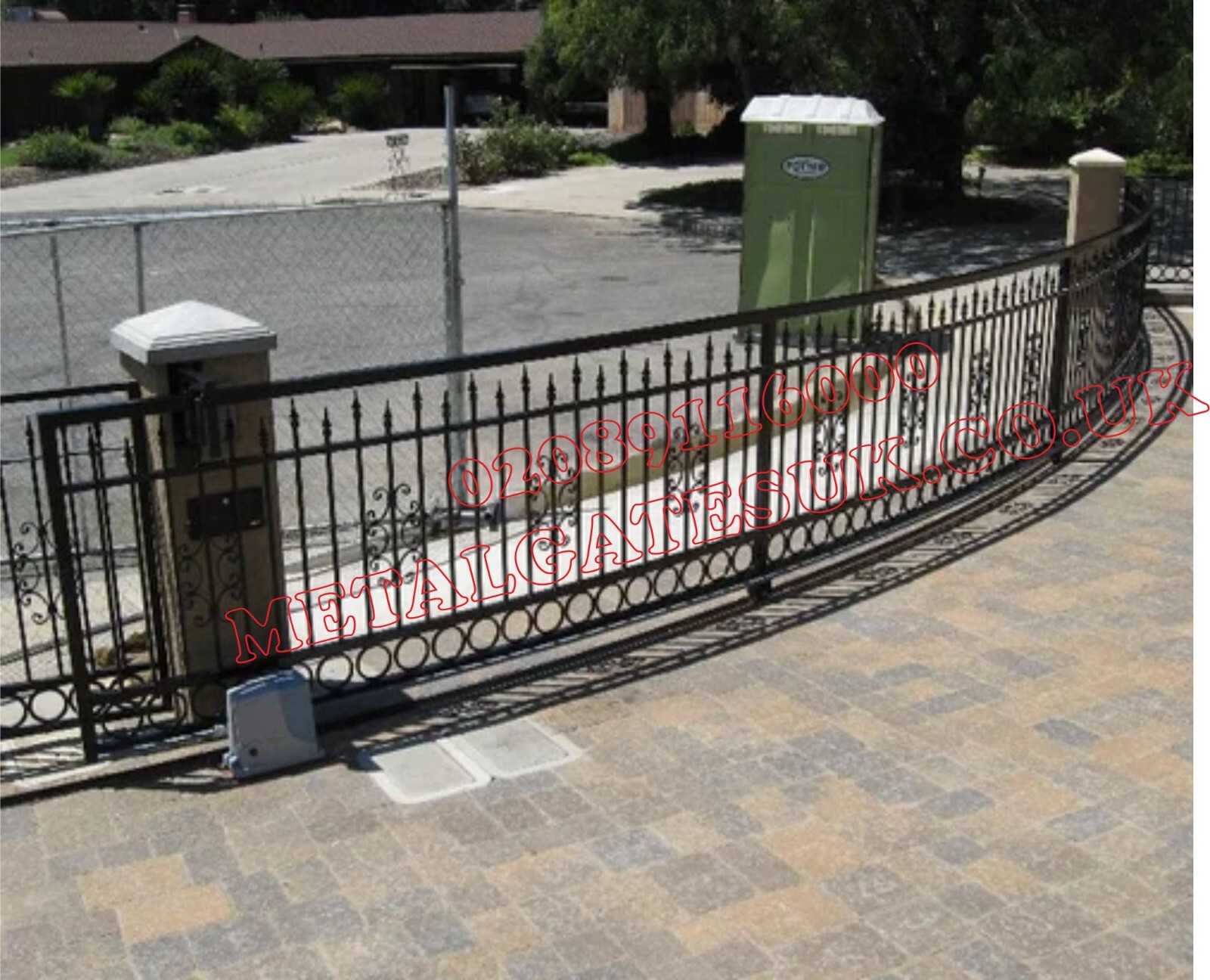 Round Sliding Gates / Driveway Gates / Corner Sliding Gate / Composite ...