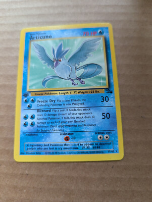1st Edition Articuno 17/62 Fossil Set Rare Vintage 1999 Pokemon Card | eBay