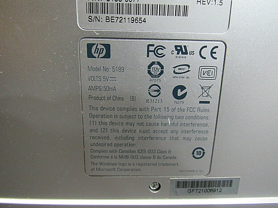 HP 5189 Wired Keyboard | eBay