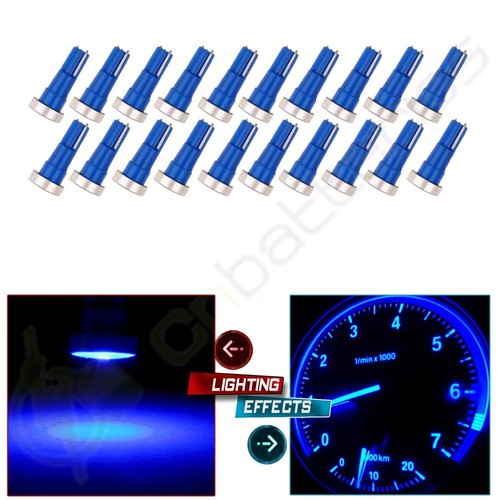 20x 74 T5 Blue High Power LED Bulb for Instrument Dashboard Speedometer ...