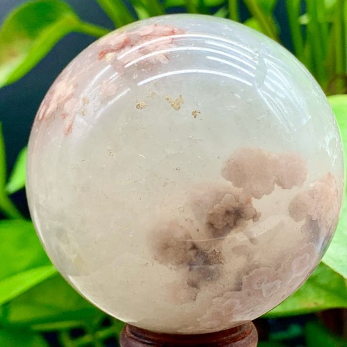 362G Natural cherry blossom agate quartz ball crystal ball spiritual ...