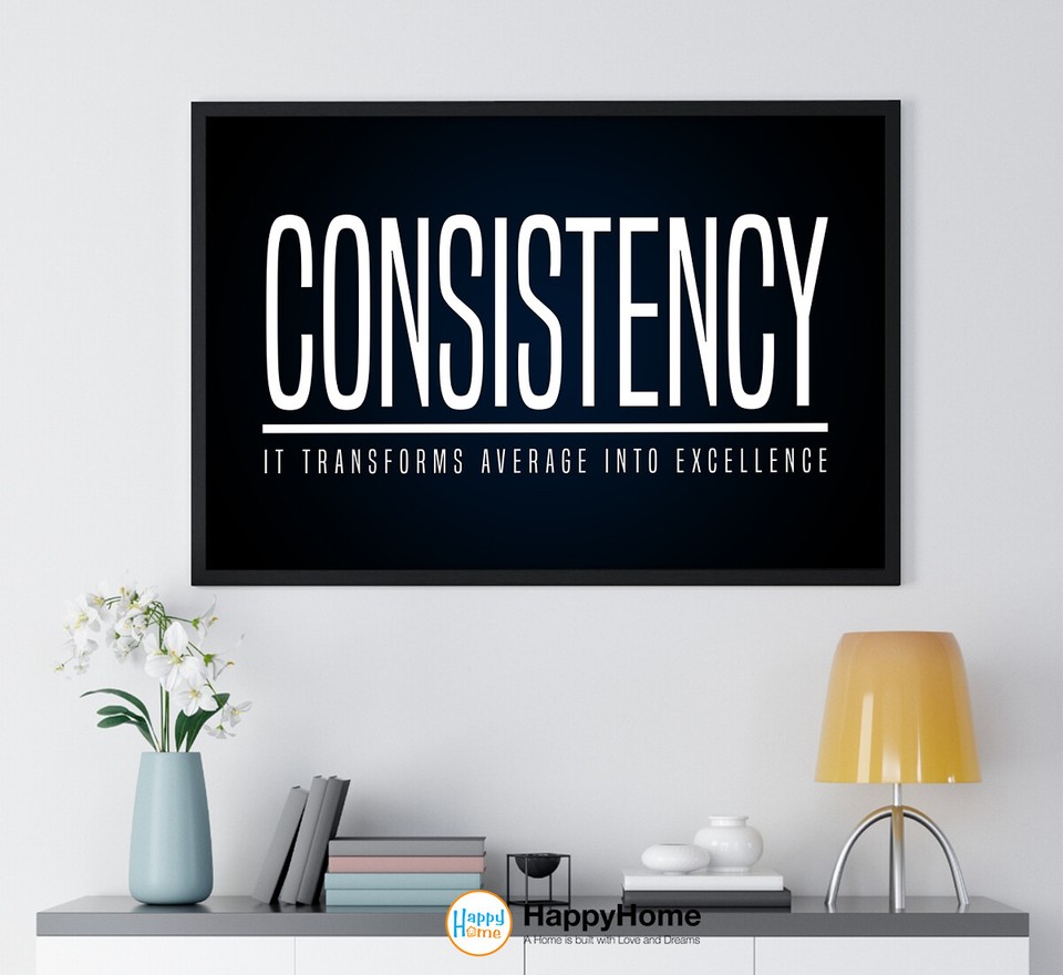 Consistency Definition Poster Motivational Inspirational Wall Art ...