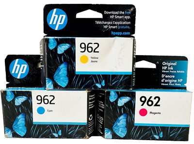 Genuine HP 962 Ink Cartridge C/M/Y-For HP 9012 9015 9020 9025 Printer ...