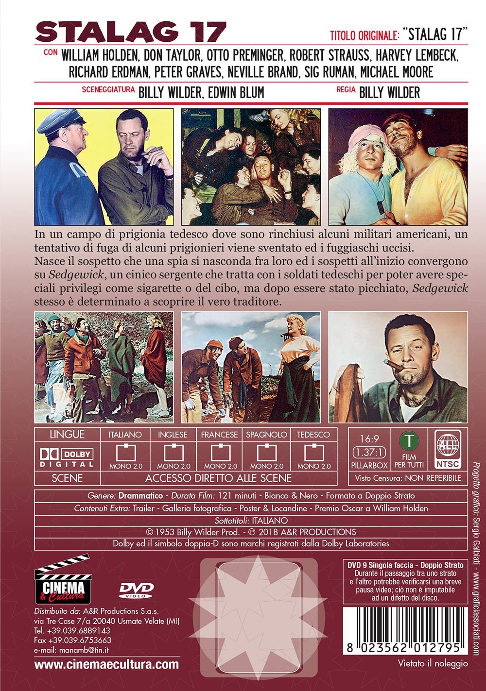 Stalag 17 (1953) (DVD) Holden Taylor Preminger 8023562012795 | eBay