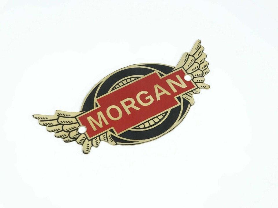 Vintage Car Morgan Flying Bonnet Hood Brass Badge / Emblem Golden ...