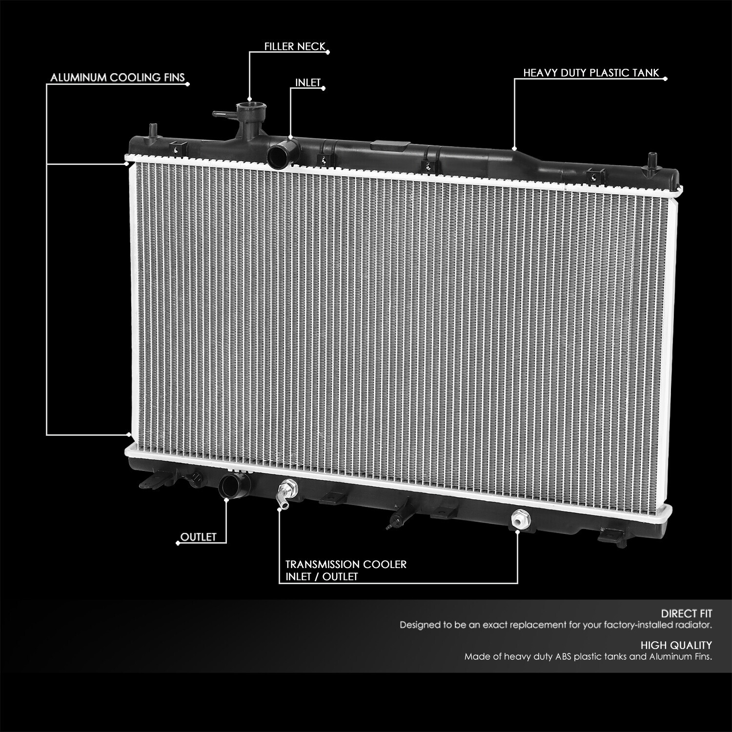 For 07-09 Honda CR-V CRV OE Style Full Aluminum Core Racing Radiator ...