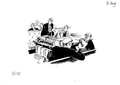 Original Pen & Ink Cartoon circa 1970 - House of Commons MP Parliament ...