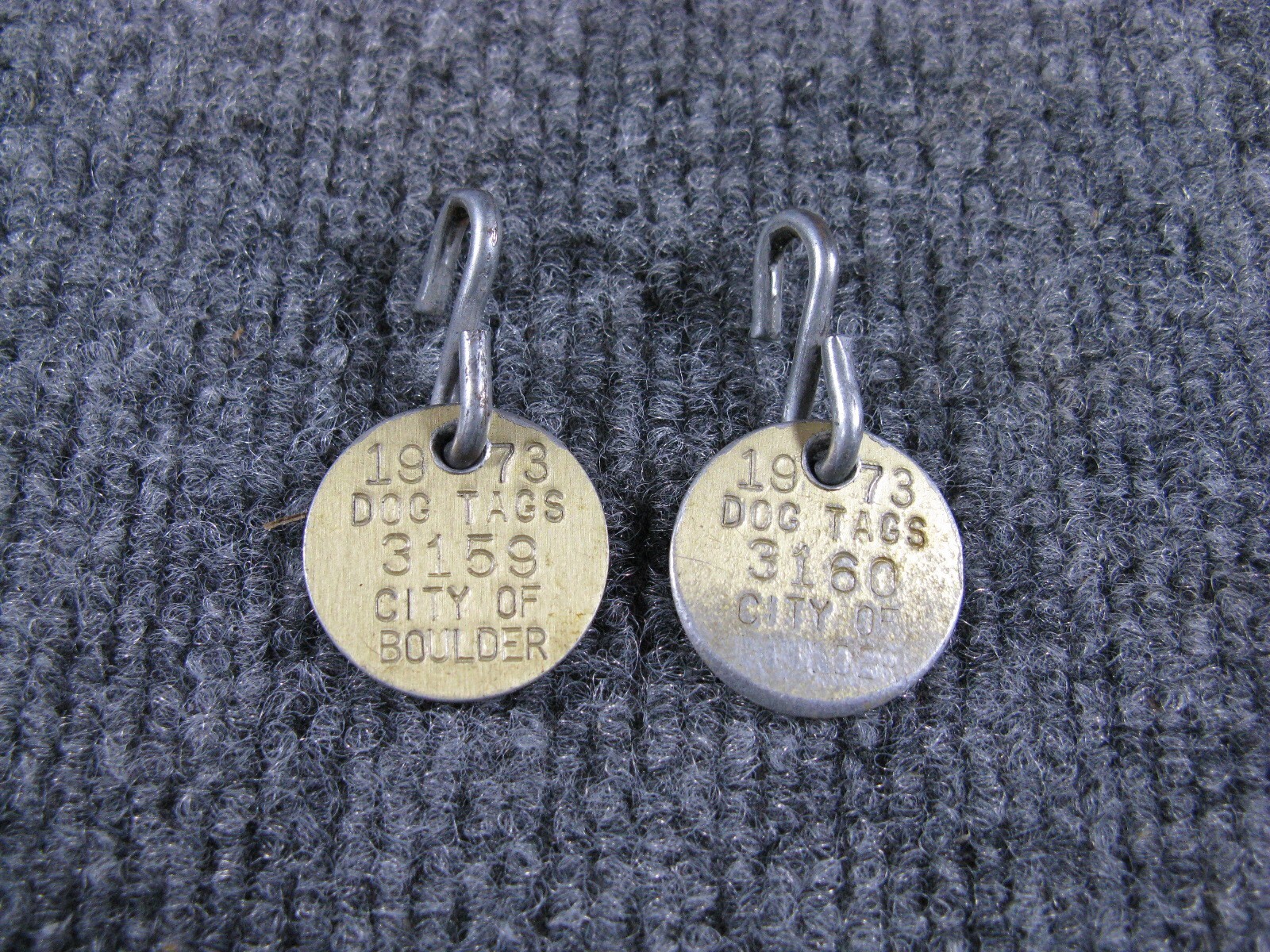 Dog Tags License 1973 Boulder, Colorado | eBay
